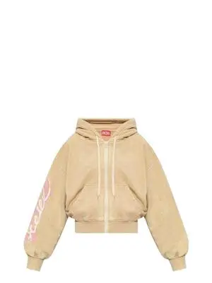 DIESEL® Zip-up Hooded Sweatshirt - Nude