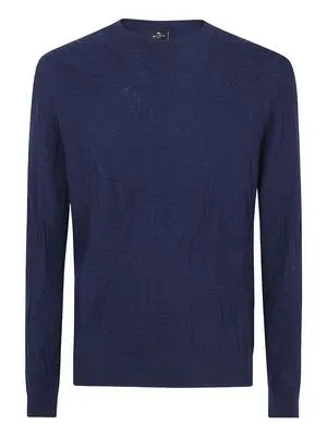 Etro Crew Neck Knitted Pullover - Blue