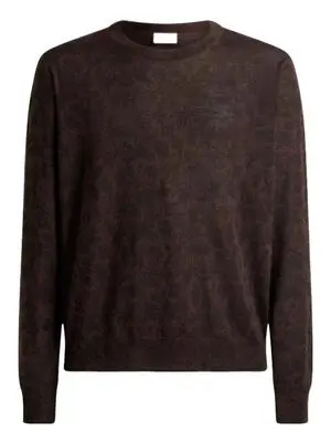 ETRO WOOL AND SILK SWEATER WITH FLORAL PAISLEY MOTIF