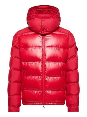 Moncler Moncler Maya Hooded Short Down Jacket Red