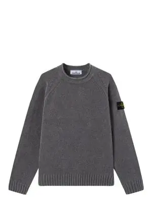Stone Island Compass-badge Crewneck Jumper - Gray Blend