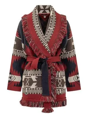 ALANUI Alanui Icon Jacquard Belted Cardigan