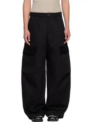 Simone Rocha Balloon Knee Pleat Cargo Pants - Black