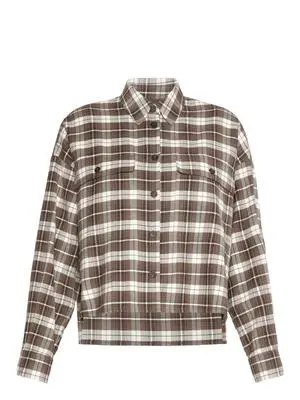 Max Mara Checked Flannel Shirt - Brown