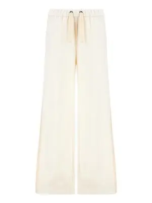 Herno Cashmere-feel Flannel Resort Trousers - Ivory