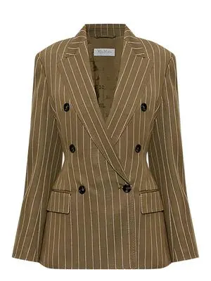 Max Mara Long-sleeved Suit Jacket - Brown