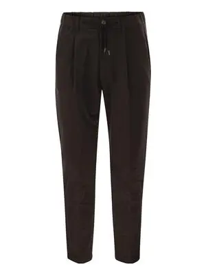 Herno Technical Fabric Drawstring Trousers - Black
