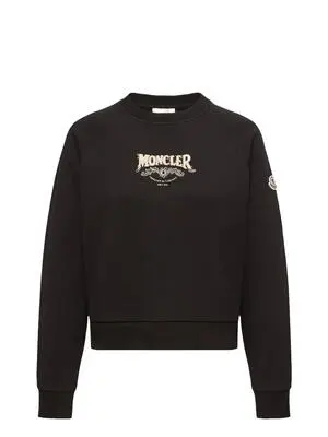 Moncler Moncler Logo Patch Long-Sleeved Sweatshirt Black