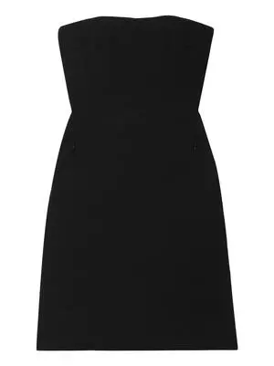 Akris Strapless Wool-blend Crepe Tunic - Black