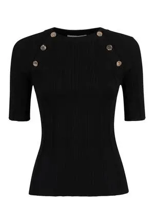 Sportmax Short-sleeved Top - Black
