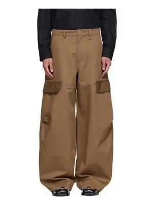 Simone Rocha Balloon Knee Pleat Cargo Pants - Khaki