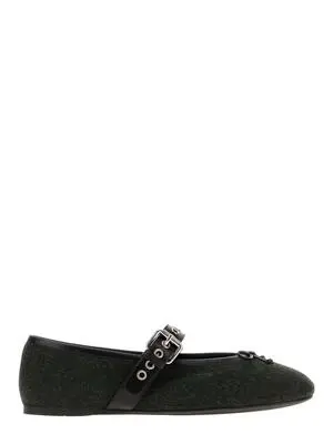 Miu Miu Round-toe Ballet Flats - Green