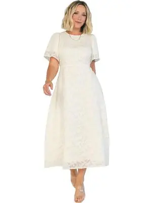 POLAGRAM Somerset Midi Dress - Cream