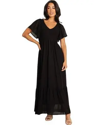 XH TEXTILES Monica Smocked Dress - Black