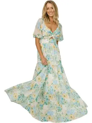 FLYING TOMATO Maya Maxi Dress - Garden Multi