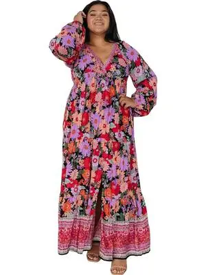 IN LOOM Malena Maxi Dress - Black Multi
