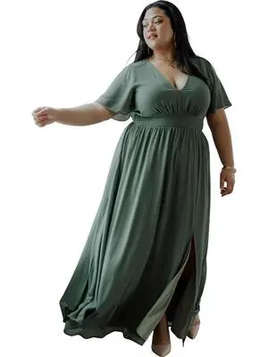 XH TEXTILES Ramona Maxi Dress - Dark Sage