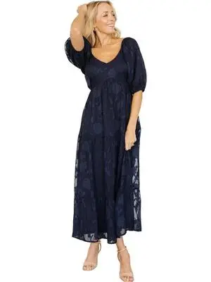 POLAGRAM Hayward Tiered Maxi Dress - Midnight