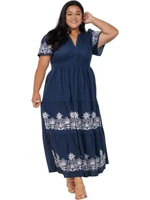 POLAGRAM Polagram Kennedy Embroidered Maxi Dress
