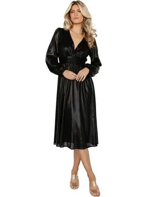 XH TEXTILES Aisha Shimmer Dress - Black