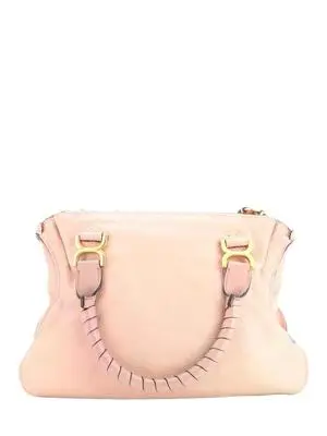 Chloé Marcie Leather Medium Shoulder Bag Pink