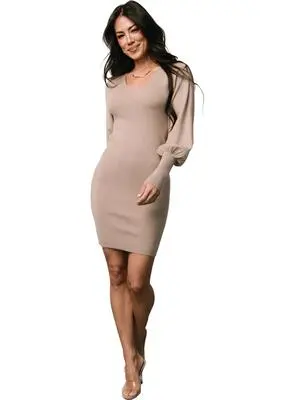 BESTSELLER BESTSELLER Suki V-Neck Sweater Dress Mocha