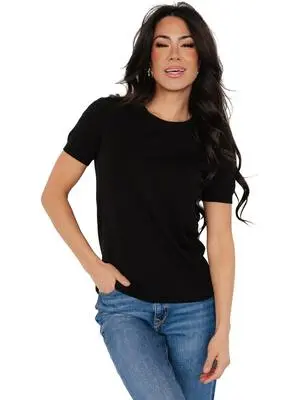 TEA N ROSE TEA N ROSE Hannah Knit Top Black