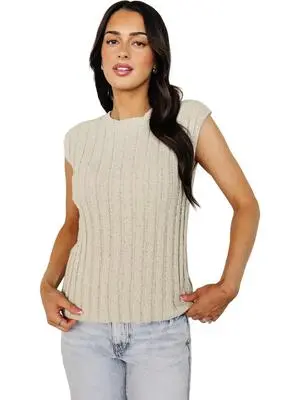 IN FEBRUARY Dava Ribbed Knit Top - Sage