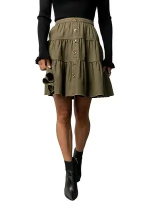 IN FEBRUARY Ebba Short Skirt Olive