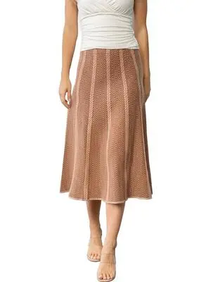 GILLI Gilli Astrid Midi Skirt Rust Print