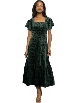 POLAGRAM Eirene Velvet Dress - Emerald