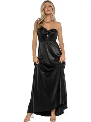 PRIMEDAYS Seraphine Pleated Strapless Gown - Black