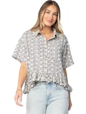 BIBI BIBI Jalen Relaxed Peplum Top