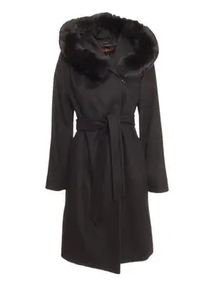 Max Mara Hooded Coat - Black