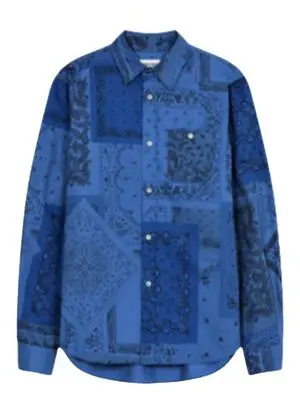 Kenzo Bandana-print Cotton Shirt - Blue