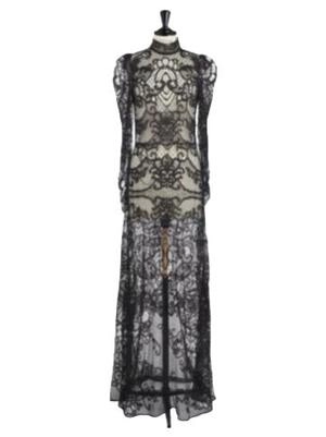DIOR Lace Silk  Linen Knit Long Dress