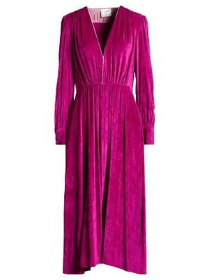 FORTE_FORTE Midi Dress Size Viscose, Elastane - Fuchsia