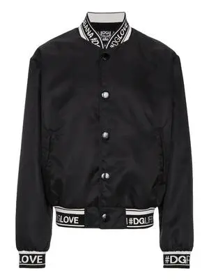 Dolce & Gabbana Logo Bomber Jacket - Black