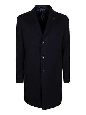 Tagliatore Long-sleeved Coat - Blue