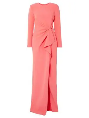 Safiyaa Taylora Draped Crepe Gown - No