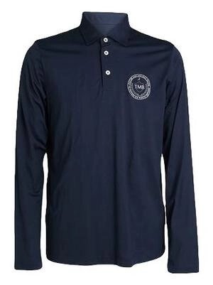 TOMBOLINI Polo Shirt Size Cotton, Elastane - Navy
