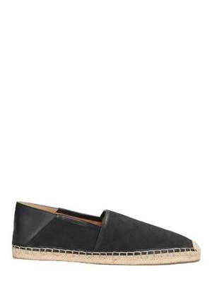 Emporio Armani Leather And Textile Espadrilles - Black