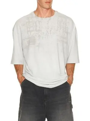 MAISON MARGIELA Oversized T-shirt In Blue - Ice