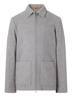 Barena Venezia Cotton-blend Felt Overshirt - Gray