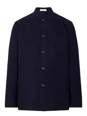 Massimo Alba Bali Wool, Silk, And Cashmere-blend Jacket - Blue