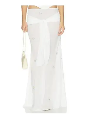 Anna October Oriana Maxi Skirt With Embroidery - Ivory