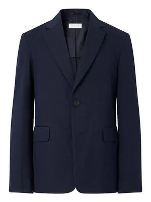 Dries Van Noten Billys Cotton And Wool-blend Canvas Blazer - Blue