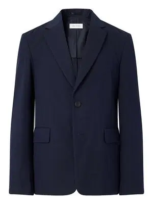 Dries Van Noten Billys Cotton And Wool-blend Canvas Blazer - Navy