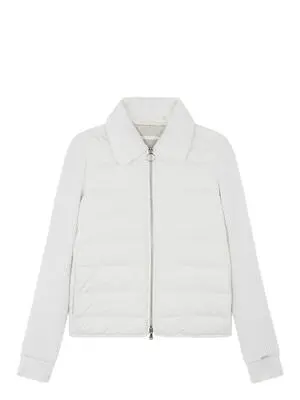 Paul & Shark Hybrid Zip-up Blouson In Wool And Typhoon® Platinum - Butter