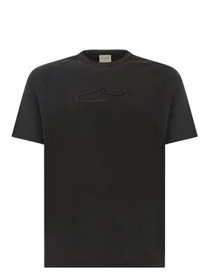 Paul & Shark Cotton Jersey T-shirt With Embroideries - Black